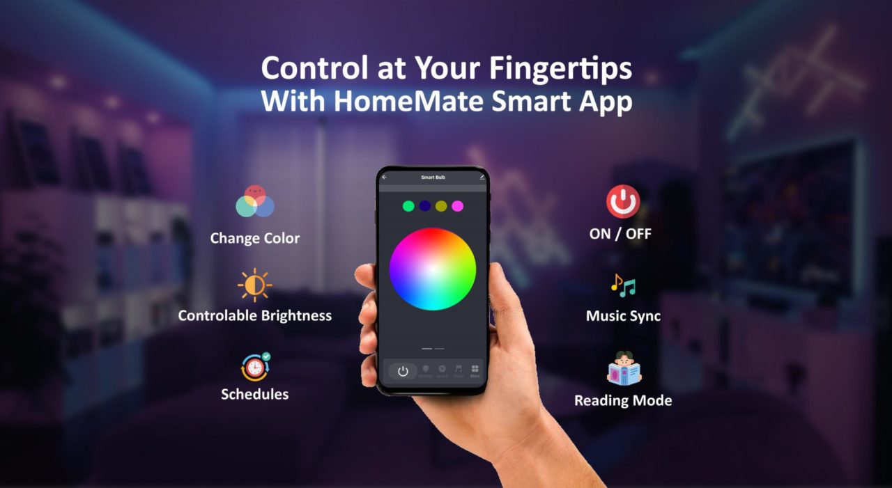 Get this Homemate Smart Triangle RGB Panel From HomeMate