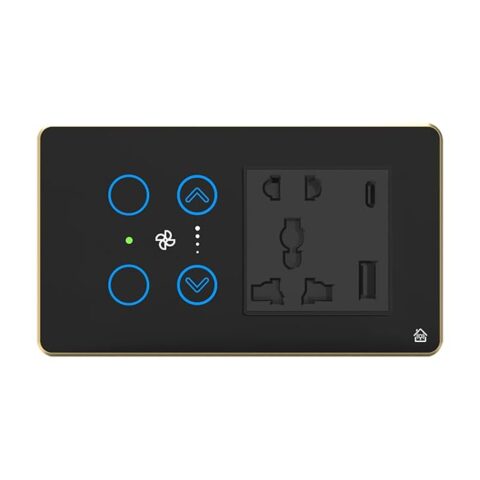 Smart Touch Switch Panel 2 Switch 1 Fan and 1 Socket - HomeMate